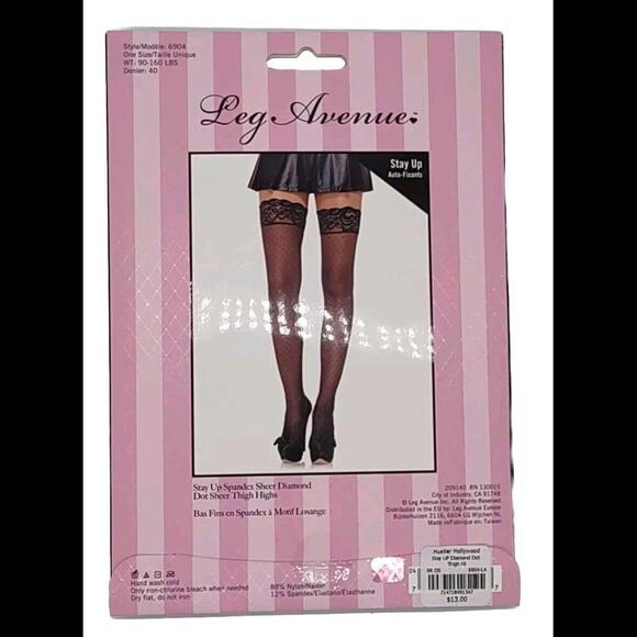 Leg Avenue | Intimates & Sleepwear | Leg Avenue Diamond Dot Lace Top ...